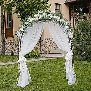 Garden Arch Arbor Metal Trellis Archway Tubular Weatherproof Pergola Wedding Arch, for Roses Support Archway140×230×40cm, 180×230×40cm (Bronze 340x230x40cm)