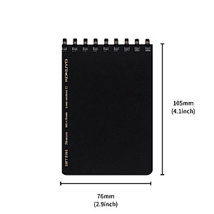 Kokuyo. Softring Memo Business A7, 5mm Grid, 70 Sheets Black (メ-SV477S5-D) - 4 Pack