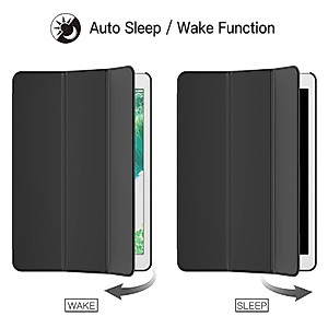 JETech Case for iPad Pro 10.5-Inch and iPad Air 3 (10.5-Inch 2019, 3rd Generation), Protective Hard Back Shell Soft-Touch Tablet Stand Cover, Auto Wake/Sleep (Black)