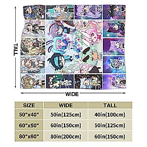 Gearbest Gacha Cartoon Game All Season Blanket Ultra Soft Throw Blanket Flannel Fleece, Warm Fuzzy Blanket for Kid Bed Couch Chair Living Room (1, 50"x40")