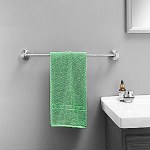HXcomet 40cm Towel Rail Wall Mounted Towel Holder Screw mounting Small Towel Rail for Bathroom and Kitchen SUS 304 Stainless Steel Brushed Finish,Silver (40cm Towel Rail_B_Style)