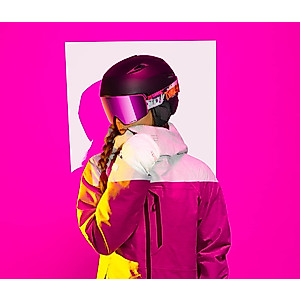 Giro Contour RS Asian Fit Ski Goggles - Snowboard Goggles for Men & Women - Green Data Mosh Strap with Vivid Emerald/Vivid Infrared Lenses