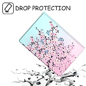 USTY Samsung Galaxy Tab A 10.1 Case 2019 SM-T510 - Slim Shell Lightweight Premium PU Leather Folio Stand Case Protective Cover for Samsung Galaxy Tab A 10.1 Inch Tablet, Cherry Blossom