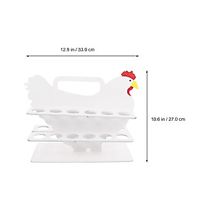 Hemoton 1pc Egg Rack Egg Tray for Refrigerator Wood Egg Tray Countertop Egg Dispenser Egg Dispenser for Refrigerator Decorative Tray Egg Stand Kitchen Supplies White Synthetic Wood Desktop