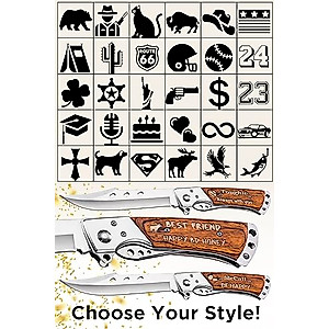 Personalized Gift for Men - Customized Pocket Knife - Custom Engraved Knives - Engraved Gifts for Dad Husband - Gift Idea for Birthday Christmas Valentine's Day Anniversary Stocking Stuffers 4172 PS