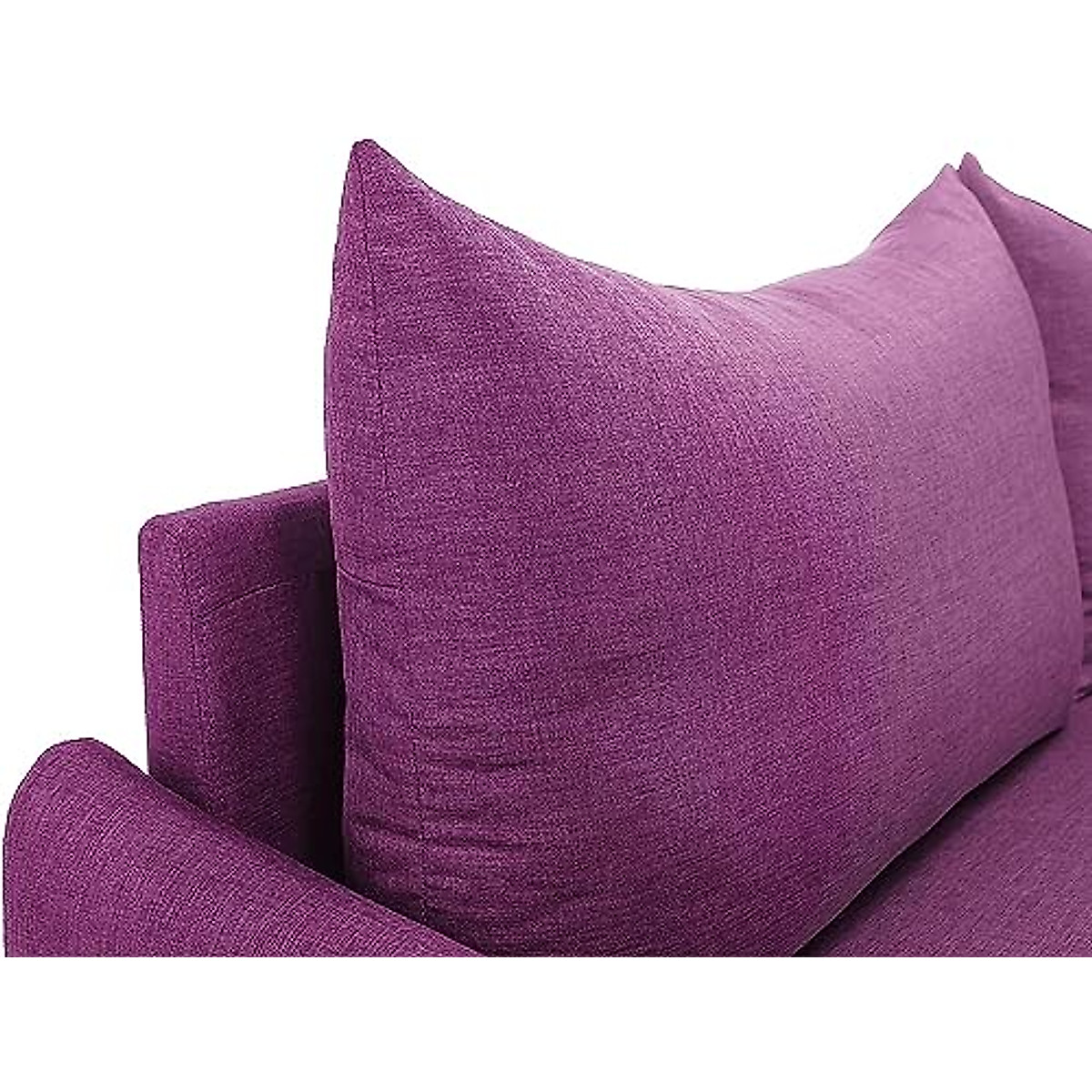ERYE Polyester Upholstered Sofa Loveseat Couch for Home Apartment Office Small Space Living Room Furniture Sets,Modern Design Love Seats, Purple