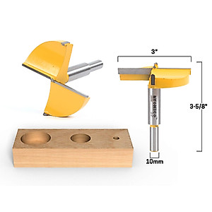 YONICO 43069C 3-Inch Diameter Carbide Forstner Drill Bit 10mm Shank
