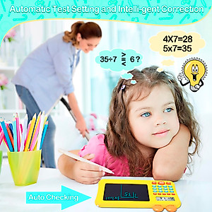 Math Games with LCD Writing Tablet,Calculator Games for Kids,Math Toys with Addition, Subtraction, Division and Multiplication Game,Math Manipulatives Gifts for Boys Girls Age 3+
