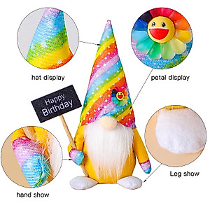 2pcs Birthday Gnomes Swedish Tomte Gnome Decor Birthday Gifts Handmade Scandinavian Garden Gnomes Valentines Day Tiered Tray Decorations