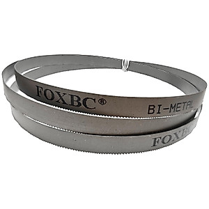 FOXBC 62 Inch Metal Bandsaw Blades, 62" x 1/2" x 24 TPI Metal Cutting Fits Craftsman, Delta, POWERTEC, Ryobi, Wen, Skil 9" Bandsaw