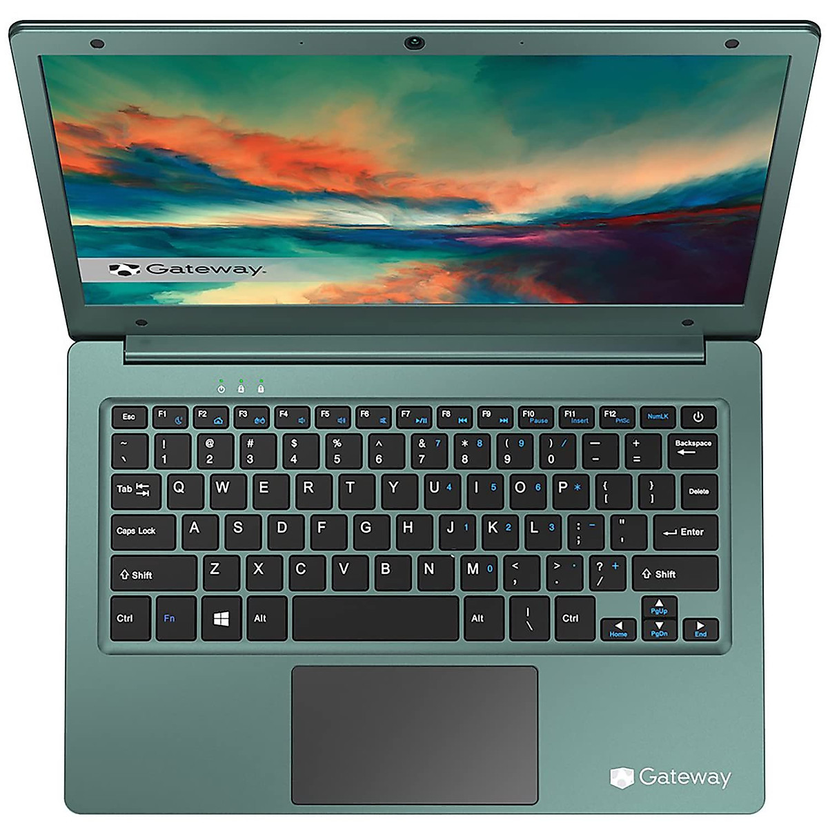 Gateway 11.6" Ultra Slim Notebook Laptop Computer, Green, Intel Celeron N4020 Processor, 4GB LPDDR4 RAM, 64GB eMMC, Bluetooth, Webcam, Windows 10 S, Office 365 Personal 1-Year, BROAGE 64GB Flash Drive