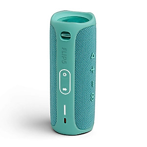 JBL Flip 5 Waterproof Portable Wireless Bluetooth Speaker Bundle with divvi! Protective Hardshell Case - Teal