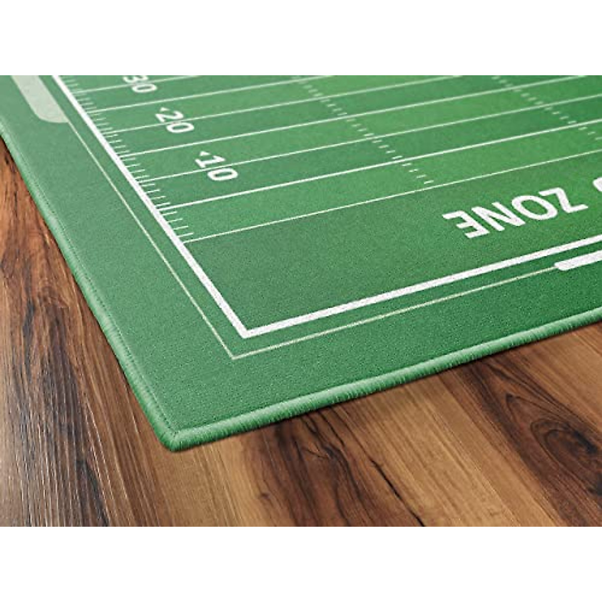 Brumlow MILLS Washable Sports Field Print Indoor or Outdoor Rug for Living Area or Play Room, Bedroom Mat, Patio Carpet or Entryway Rug, 5' x 8', Football