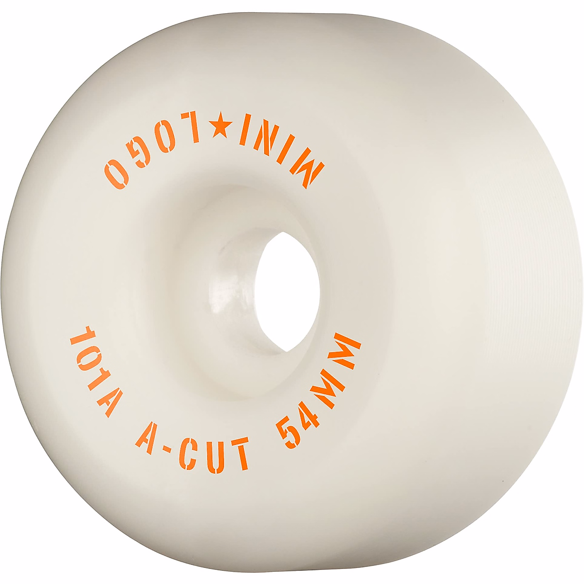 Mini Logo Skateboard Wheels A-Cut '2' 54mm 101A White