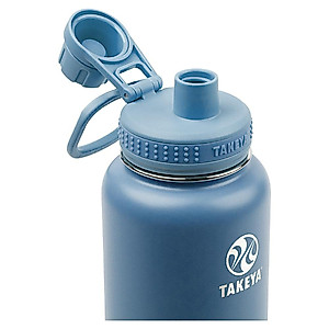 Takeya Actives 32 oz Vacuum Insulated Stainless Steel Water Bottle with Spout Lid, Premium Quality, Mint