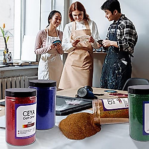 Ceya Holographic Ultra Fine Glitter Powder, 17.63oz/500g Diamond Gold Glitter Sequins Iridescent Nail Flakes 1/128” 0.008” 0.2mm for Craft Resin Tumbler Jewelry Christmas Decor Makeup Scrapbook Cards