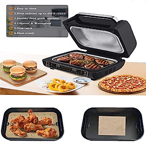 100 PCS Air Fryer Disposable Liner, Perforated Parchment Liner for Ninja FOODI XL SMART, Rectangle Non-Stick Bake Liners for Cuisinart, Breville, Black and Decker Air Fryer. ( 11.7 x7.7 In)