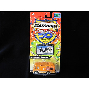 Matchbox Across America Wyoming Truck Camper, 50th Birthday Series with license plate