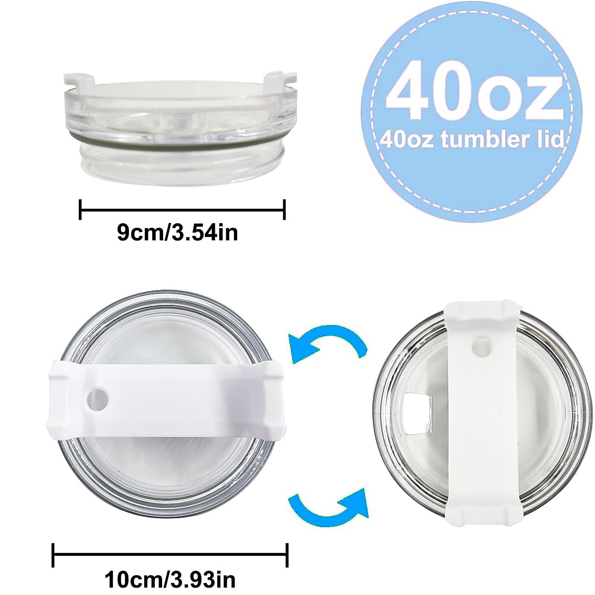 2 Pack 40 OZ Tumbler Lid Compatible for Stanley Quencher, Spill Proof Splash Resistant Stainless Steel Tumbler Covers Fit for Stanley and More Coffee (Dark Green, 40oz-1.0)