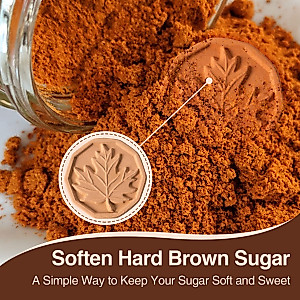 Dizzily 6 Pcs Brown Sugar Keeper, Terracotta Brown Sugar Disc Saver, Brown Sugar Softener for Food Storage Containers, Multiple Uses for Food Storage Containers, Reusable and Food Safe