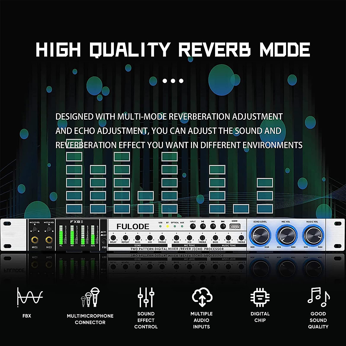 Pre-stage Effector FULODE FX8 II professional KTV digital Pre-stage Effector