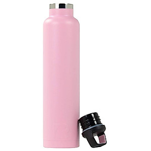 RTIC 26 oz Vacuum Insulated Water Bottle, Metal Stainless Steel Double Wall Insulation, BPA Free Reusable, Leak-Proof Thermos Flask for Hot and Cold Drinks, Travel, Sports, Camping, Flamingo Matte