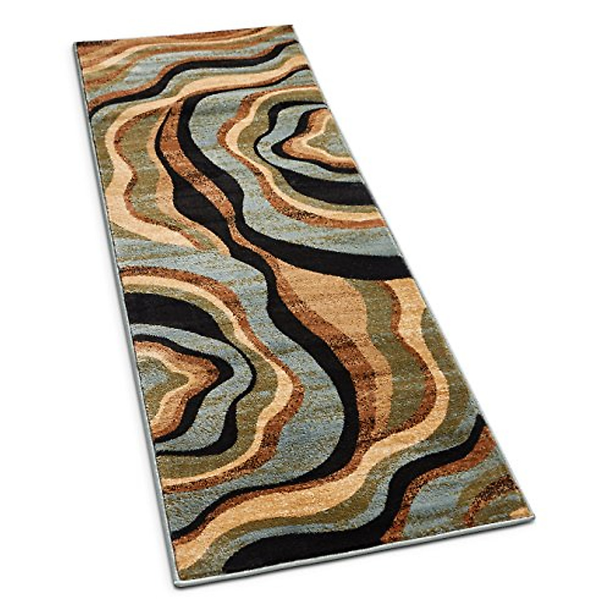 Well Woven Barclay Nirvana Waves Multi / Blue Modern Area Rug 2'3" X 7'3" Runner