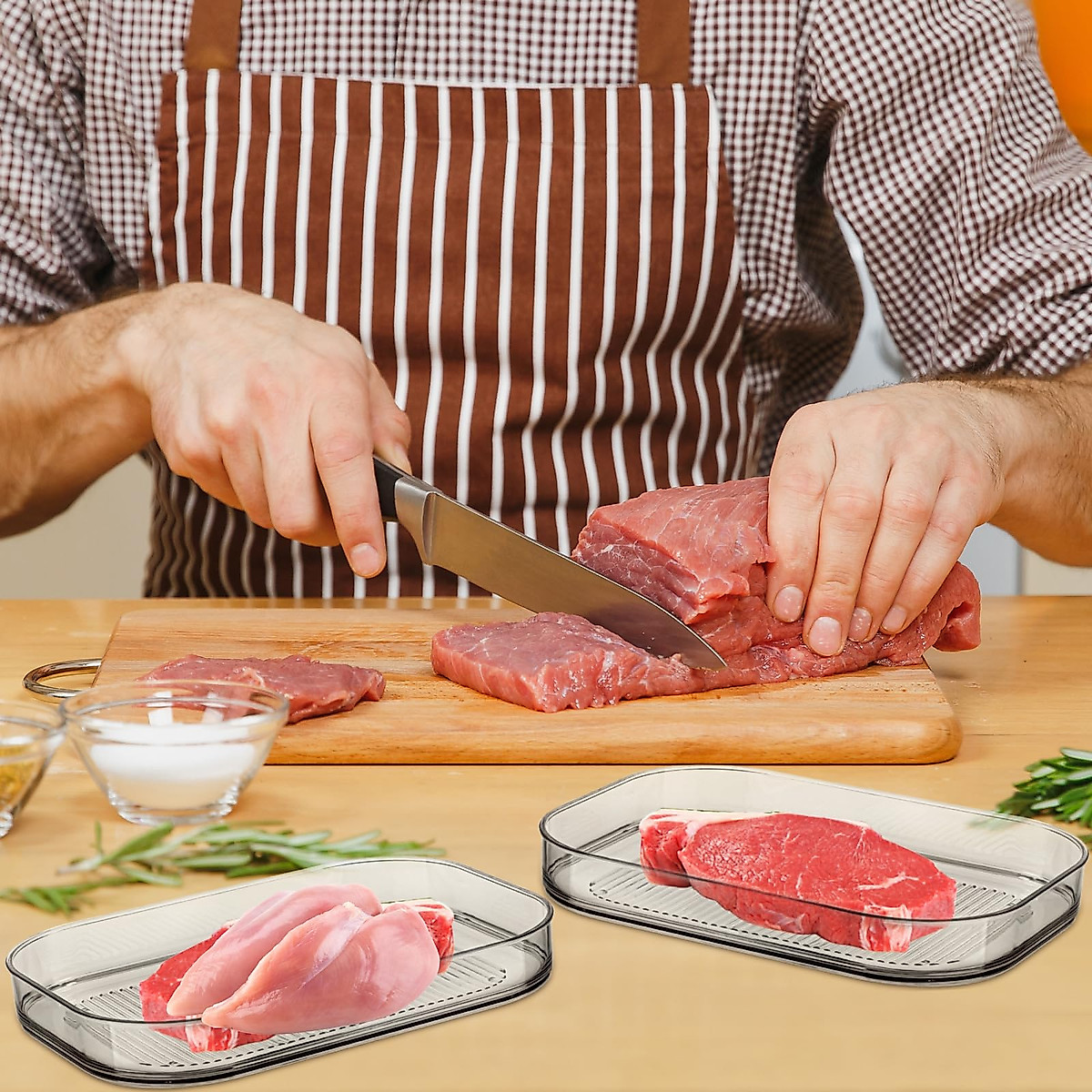 Deli Meat Container Fridge, deli meat containers with lids for Cold Cuts, Lunch Meats, Salami, Meal Prep Containers, BPA-Free 16 oz square deli containers for lunch meat