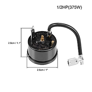 TJPoto Refrigerator Thermal Overload Protector Compressor 1/2HP 375W Replacement Part New