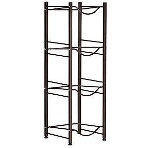 HAITRAL Water Gallon Jug Holder, 5-Tier Heavy Duty Water Bottle Buddy Display Rack, Black