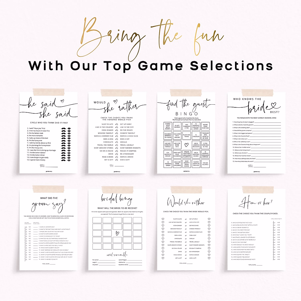 Find The Guest Bingo Game Cards, Baby Shower Bingo Game, Bridal Shower Games, Wedding Bingo, 50 Unique Cards, Minimalist