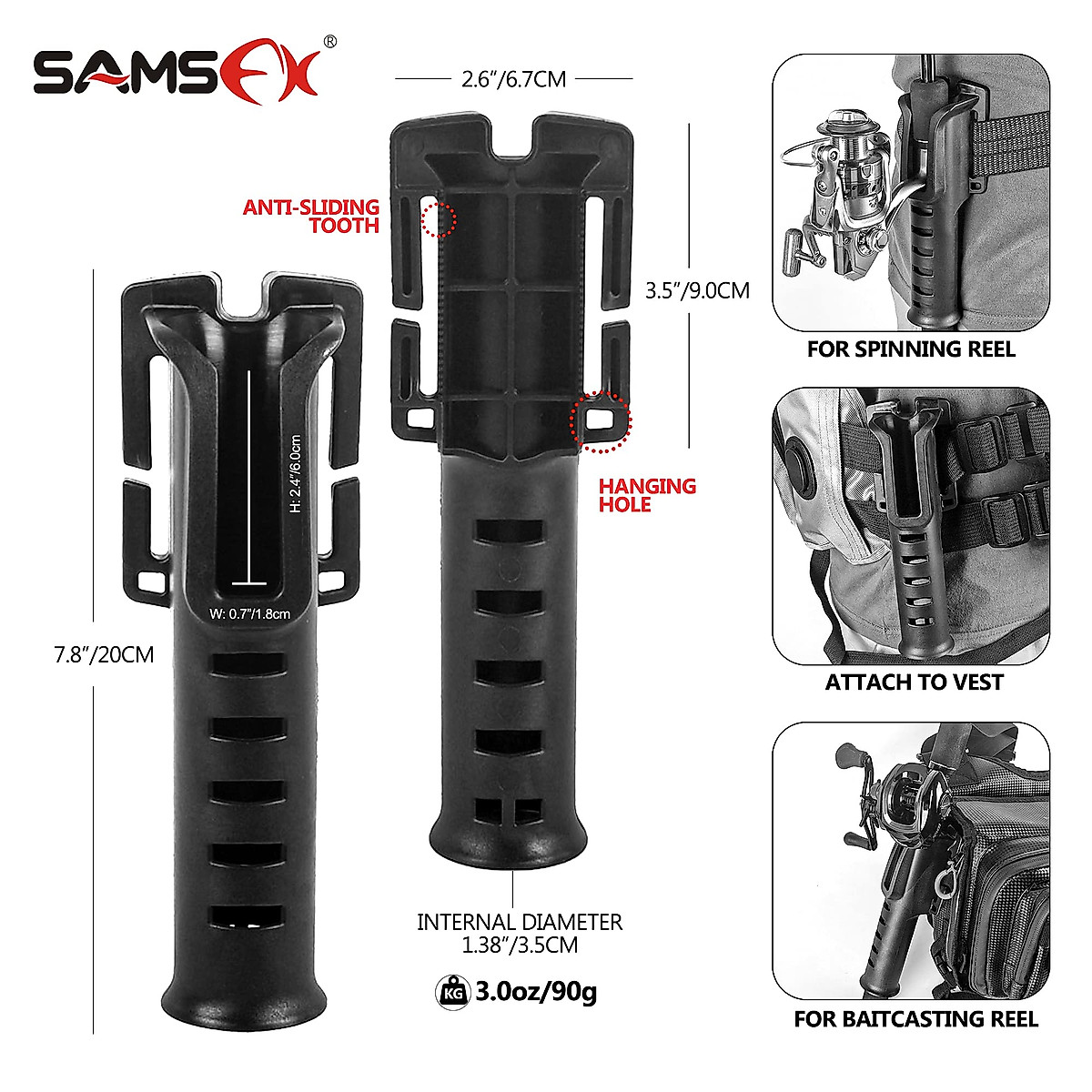 SAMSFX Fishing Waist Belt Rod Holder Wader Belt Wading Belts for Surf Casting Kayak Fishing Accessories Waders Straps