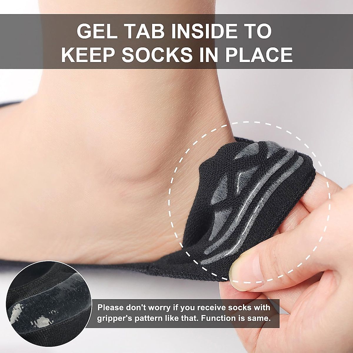Toes Home No Show Socks Womens, Ultra Low Cut Liners Non Slip Footies for Flats Hidden Invisible Boat Summer Black 5 Pairs