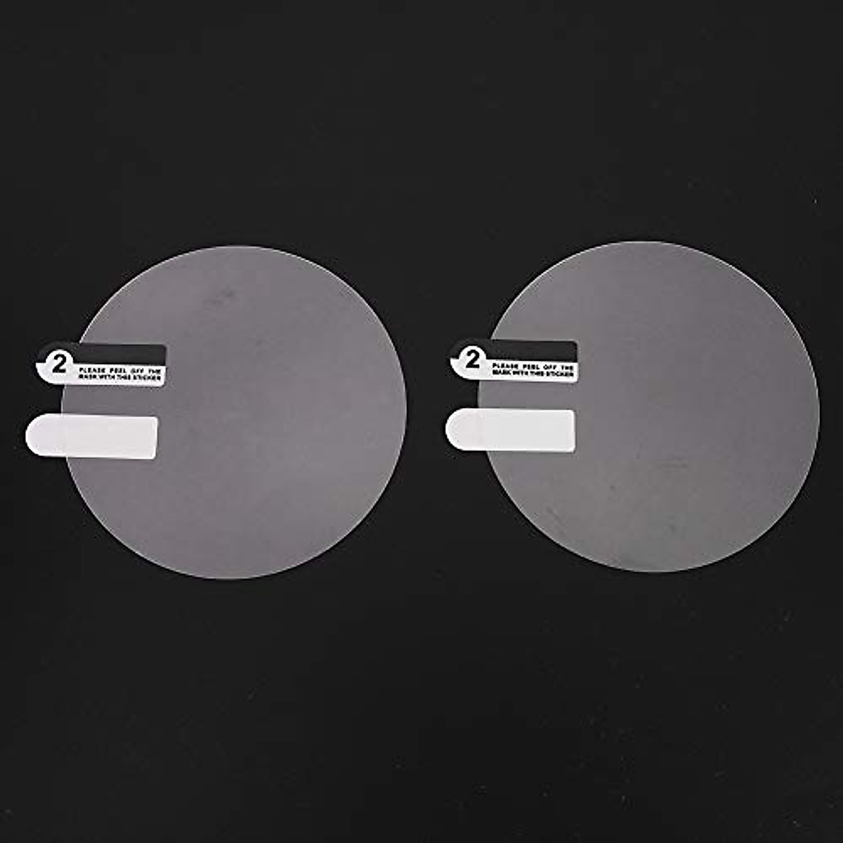 Acouto Car Rearview Mirror Film 80mm Transparent Car Rear View Mirror Anti Fog Rainproof Waterproof HD Clear PET Protective Film Sticker 2pcs Rounded