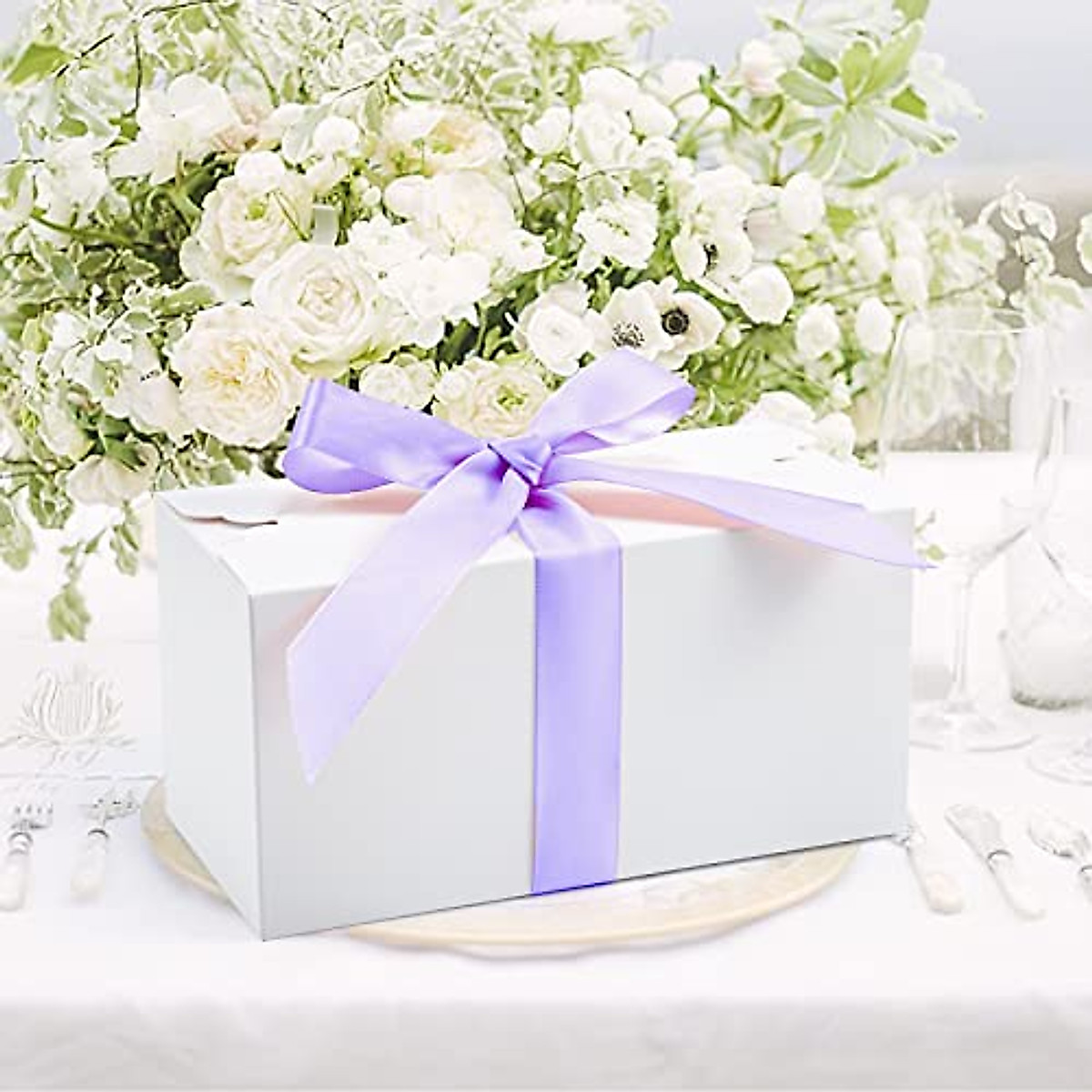 SOSFKIM Tumbler Gift Treat Boxes 24 Pack - 8x4x4in Paper Boxes for Gifts Boxes with Lids, Mug Boxes for Wedding, Bridesmaid Proposal, Party Shower, Christmas