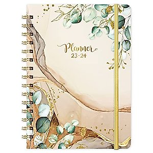 2023-2024 Planner – Weekly & Monthly Academic Planner 2023-2024, Jul 2023 - Jun 2024, 6.4" x 8.5", Monthly Tabs, Flexible Hardcover, Thick Paper, Strong Binding, Back Pocket, Inspirational Quotes