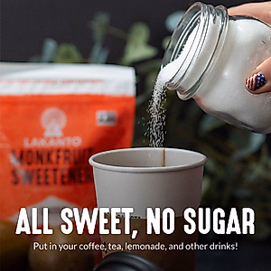 Lakanto Classic Monk Fruit Sweetener with Erythritol - White Sugar Substitute, Baking, Coffee, Tea, Zero Calorie, Keto Diet Friendly, Zero Net Carbs, Extract, Sugar Replacement (Classic White - 3 lb)