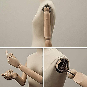 Tailors Dummy Female Mannequin Torso Body with Adjustable Golden Stand |for Clothing Dress Jewelry Display Dressmakers Dummy