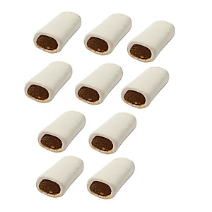 MPP Stuffed Peanut Butter Nutritious Refillable Shin Bones 4" Hard Dog Dental Chews (10 Bones)