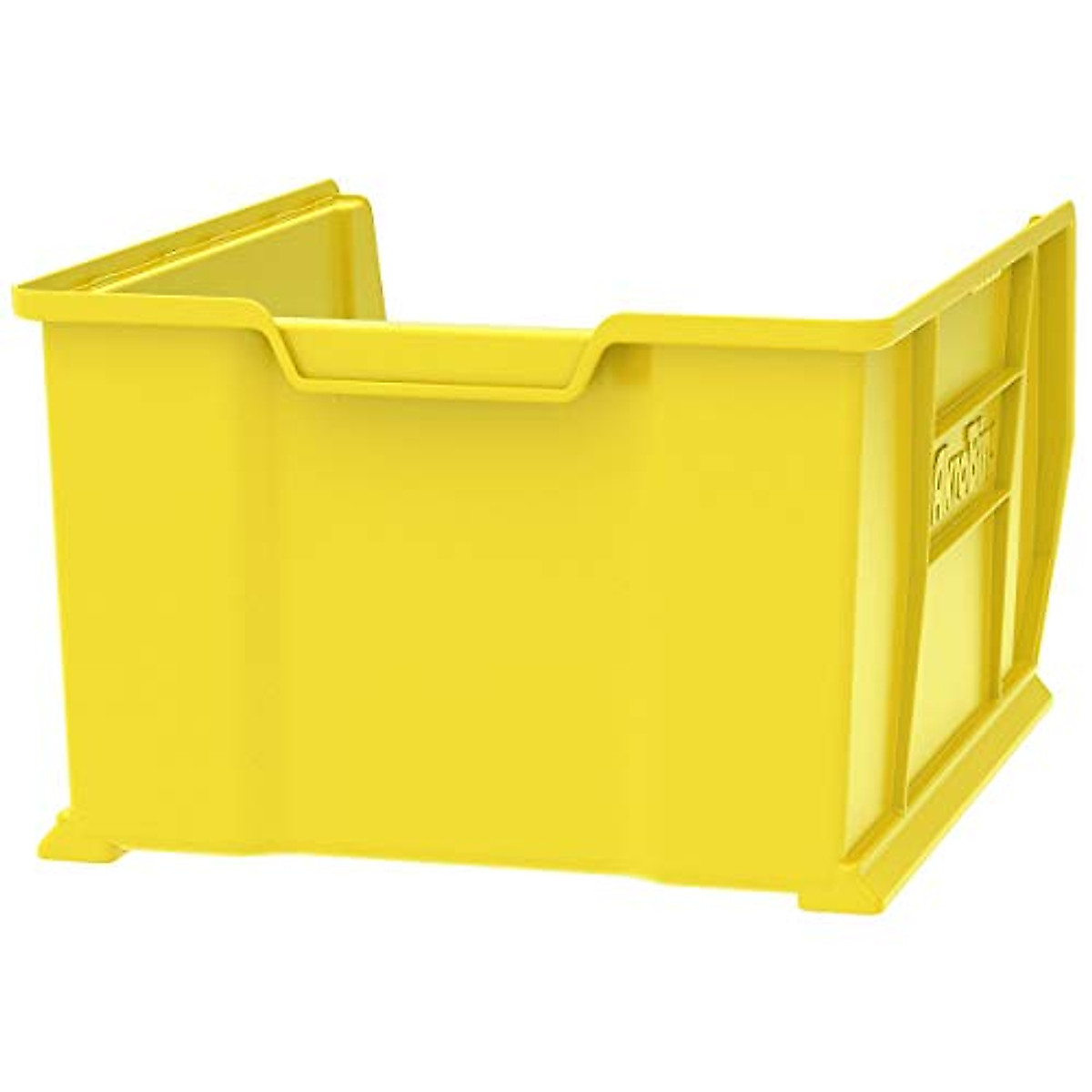 Akro-Mils 30289 Super-Size AkroBins Plastic Storage Bins, Space-Saving Stackable Bins for Garage Organization Bins, Classroom Organization, Warehouses, 24-Inch L x 18-Inch W x 12-Inch H, Yellow, 1-Pack
