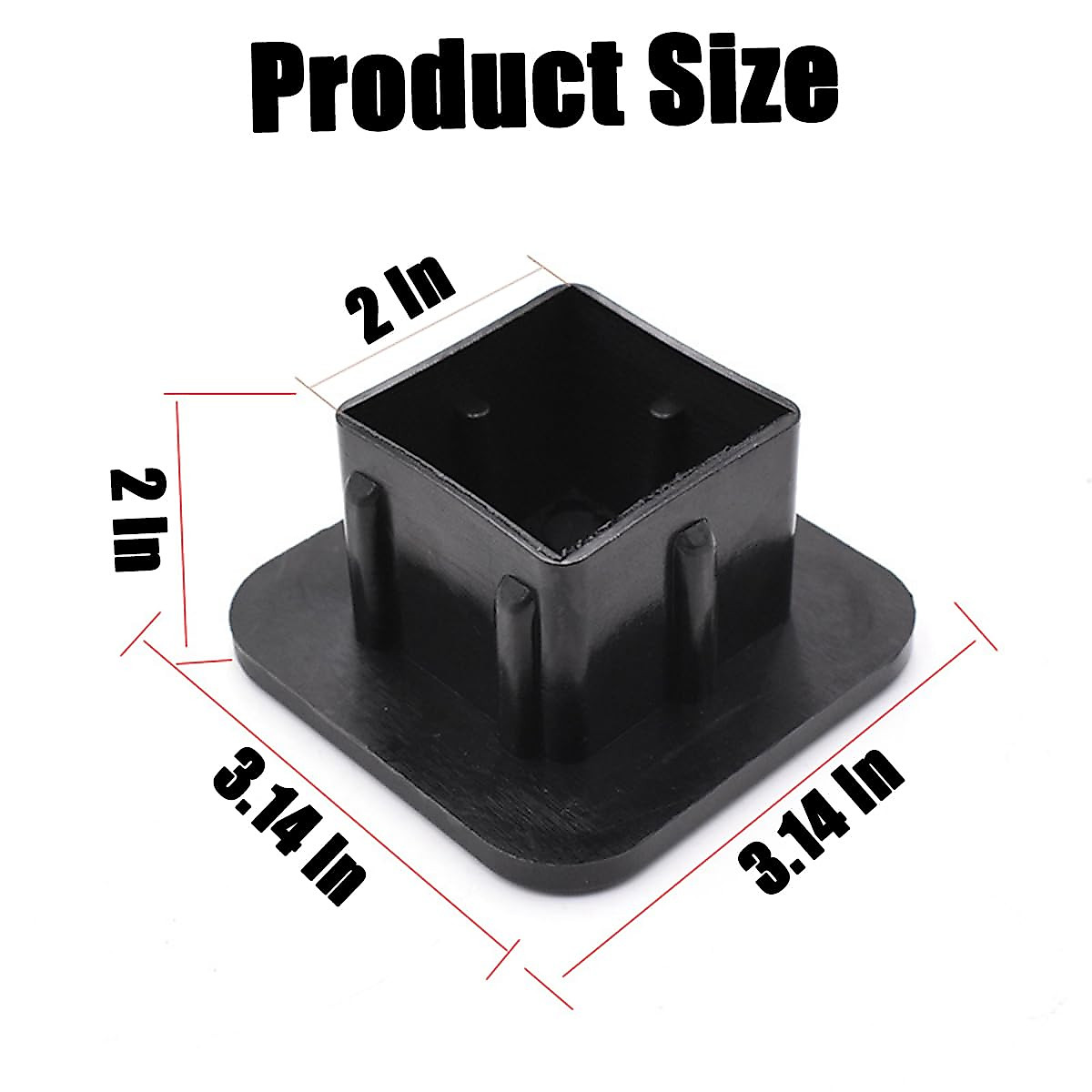 BESULEN Trailer Hitch Cover, Heavy Duty Trailer Rubber Hitch Cover Tube Cap, Car Pulling Hook Dust Plug Square Mouth Protector, Univeisal Vehicle Exterior Accessories for Most Cars