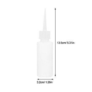 DOITOOL 20pcs Paint Plastic Pancake Caps Dispenser Sauce Ketchup Sand Glue Art Proof Bbq Bottles Leak Tip Liquid Supplies Small Applicator for Diy Dispensing Ml Craft Construction Long