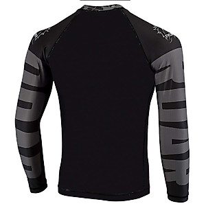 Roar Rash Guard Short Sleeve MMA Grappling Jiu Jitsu Training Gear Fight Shirts (Large, Dragon Sleeve)