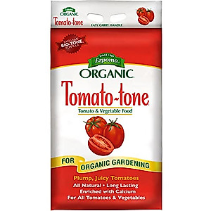 Espoma Organic Tomato-tone 3-4-6 with 8% Calcium. Organic Fertilizer for all types of Tomatoes and vegetables. Promotes flower and fruit production. 18 lb. Bag