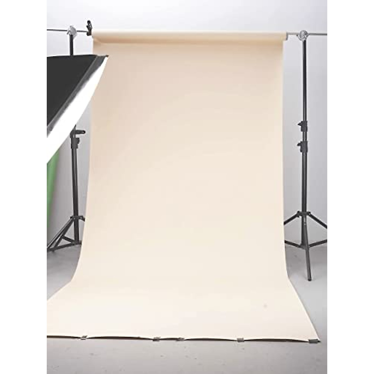 Huamei Seamless Photography Background Paper, Beige Photo Backdrop Paper Roll for Photoshoot, Video and Streaming 53-Inches Wide x 16-Feet, (4.4x16 Feet, #33 Ivorine)