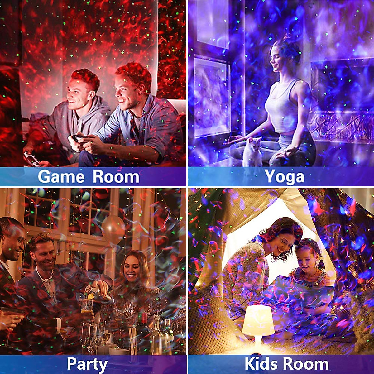 Galaxy Projector, Star Light Projector for Bedroom, Sleeping Soothing White Noise Sound Machine with Remote, Timer, Music Speaker, 8 Soother Sounds Ocean Wave Projector for Baby Kids Adults Relaxation