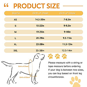 Furtent Dog Elbow Protector for Pet Elbow Dysplasia, Shoulder Dislocation - Offers Elbow Support, Dog Recovery Suit Taper Collar Alternative, Helps Wound Healing, Prevents Licking and Biting, XXL