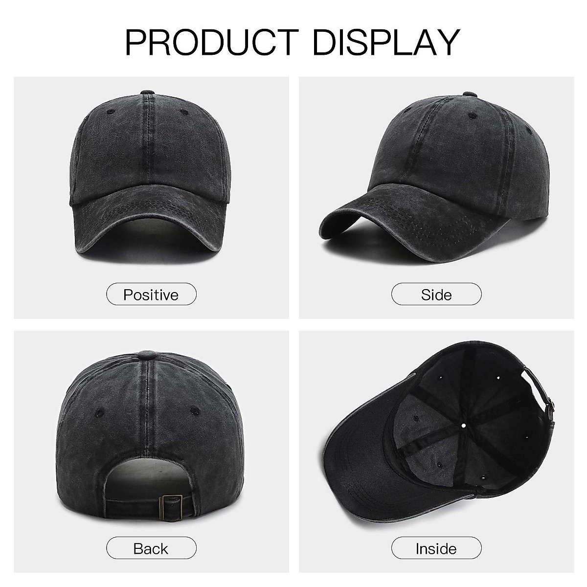 Scottish Hairy Highland Cow Hats for Men Women Vintage Baseball Cap Beach Dad Sun Hat Black