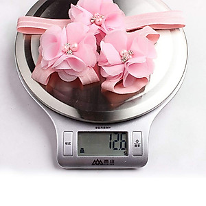 ZOCONE 10 Colors Baby Girl Headbands and Barefoot Flower Sandals Value Set Baby headbands Feet Accessories for Newborn Infants Toddlers Girls