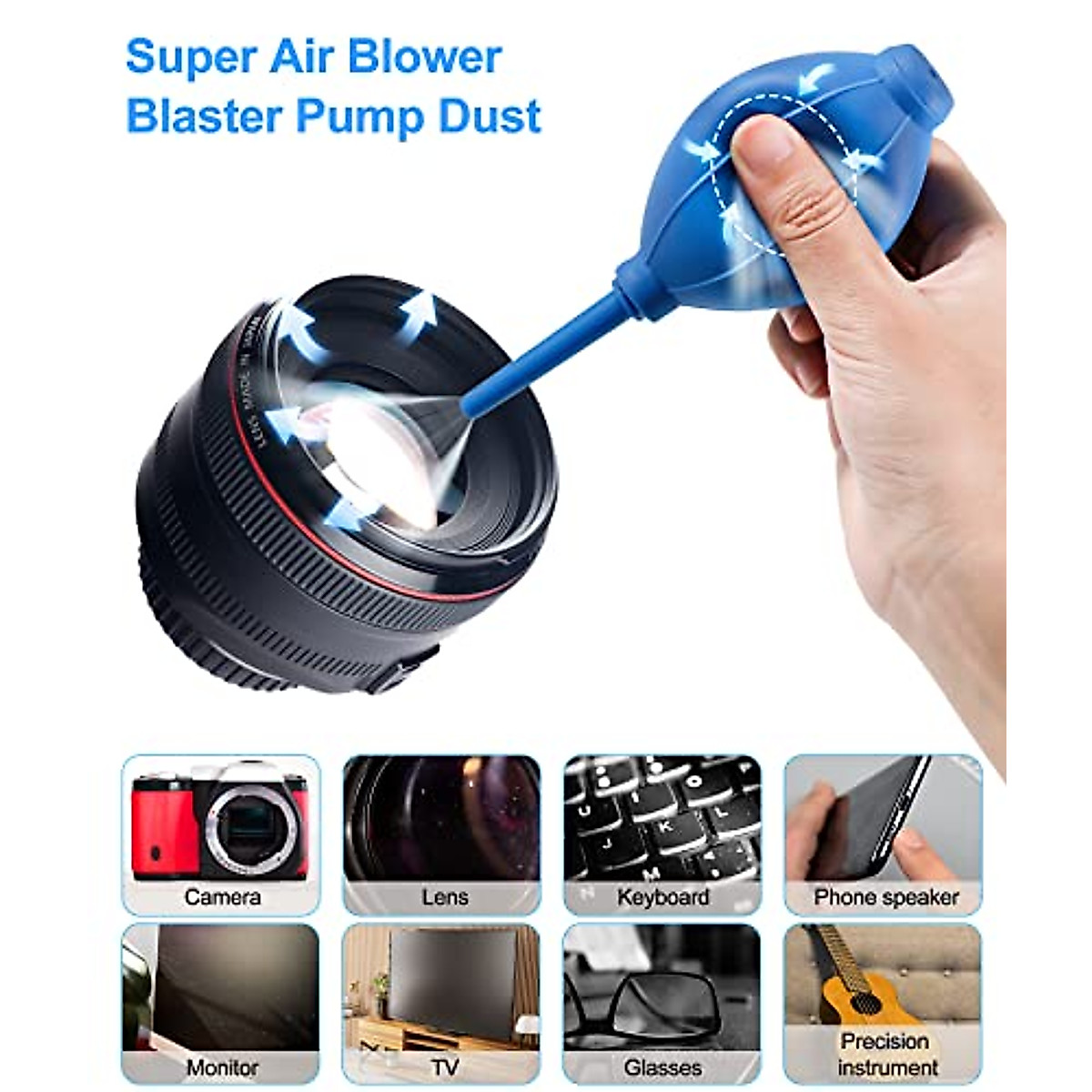 8-in-1 Electronic Cleaner Kit, BoYata Portable Cleaning Tools with Air Blower, Keyboard Cleaning Kit, Earbud Cleaner Kit, Screen Cleaner for Laptop/Keyboard/Computer/Earphone/Tablet/Airpod (NO LIQUID)